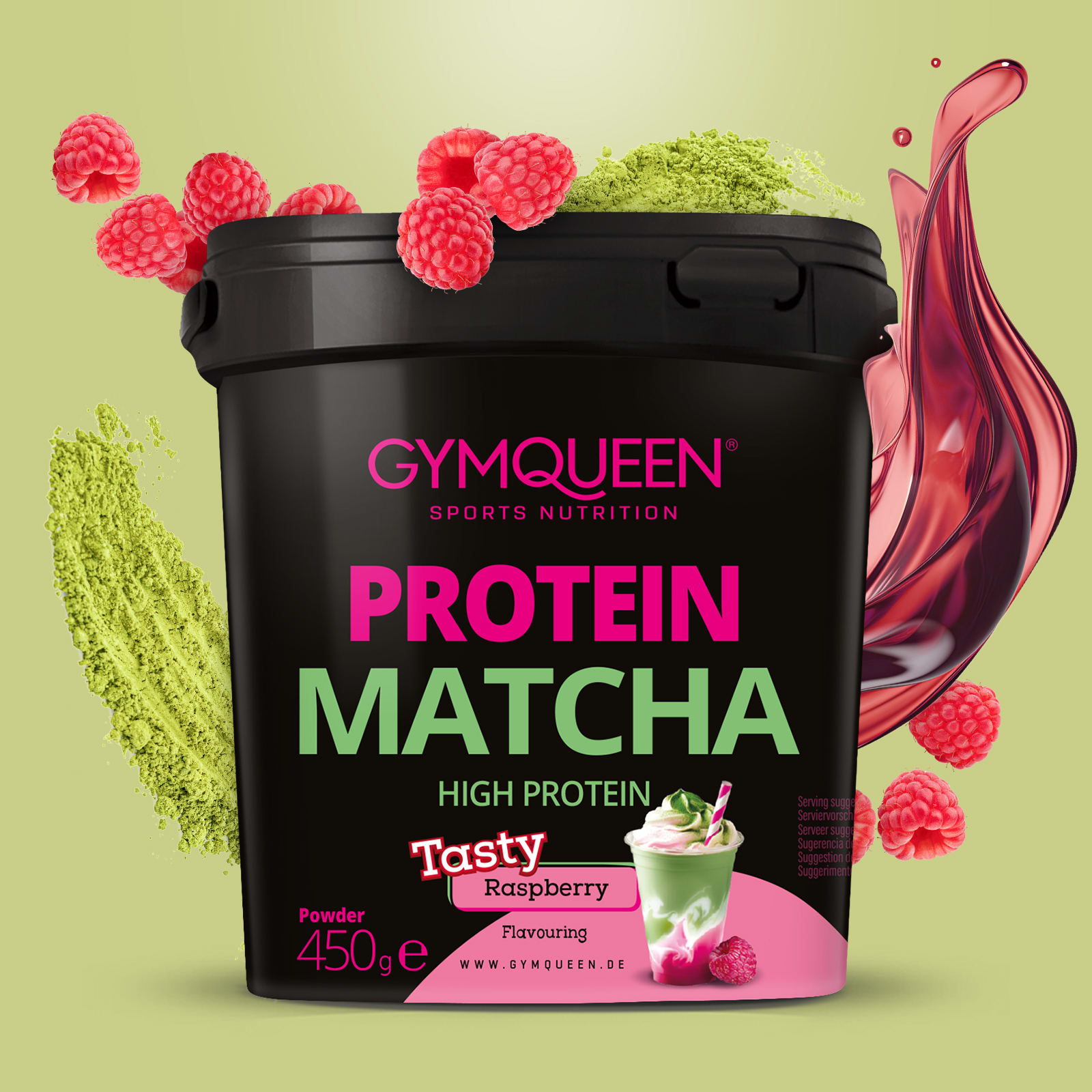 Protein Matcha - 450g - Raspberry | Bodylab Shop