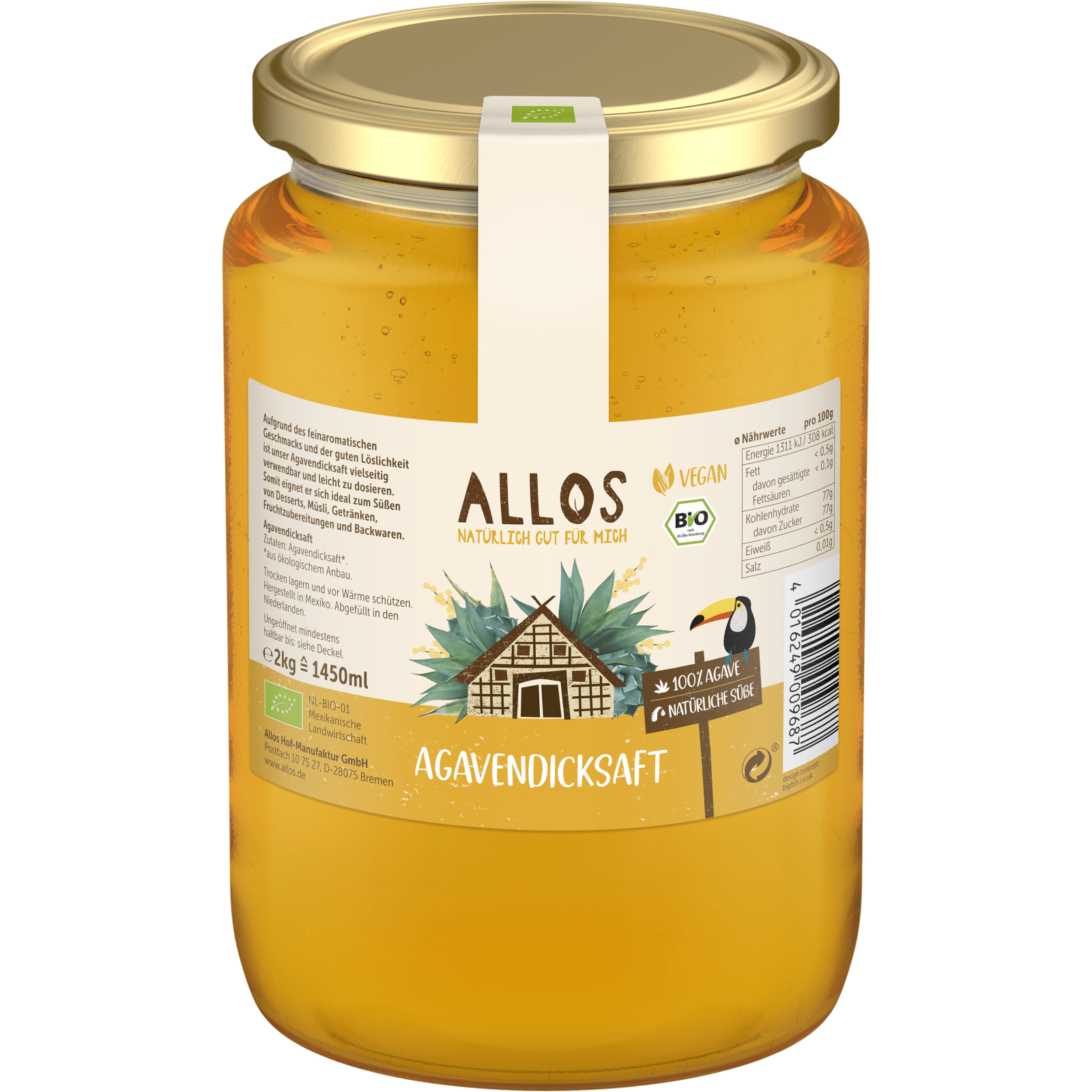 Agavendicksaft Bio (2000g) von Allos