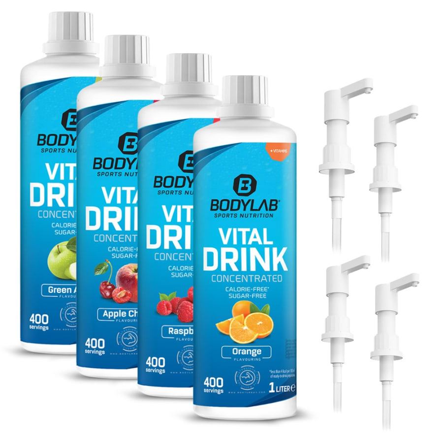 4 x Vital Zero Drink (3x1000ml) + 4 x doseerpomp