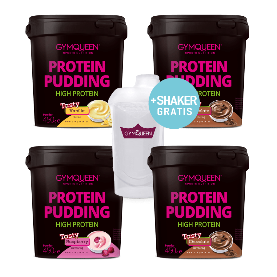 4 x Protein Pudding + gratis shaker