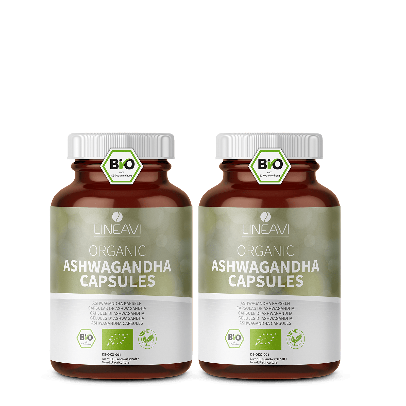 Doppelpack: LINEAVI Ashwagandha Kapseln bio (2x150 Kapseln)