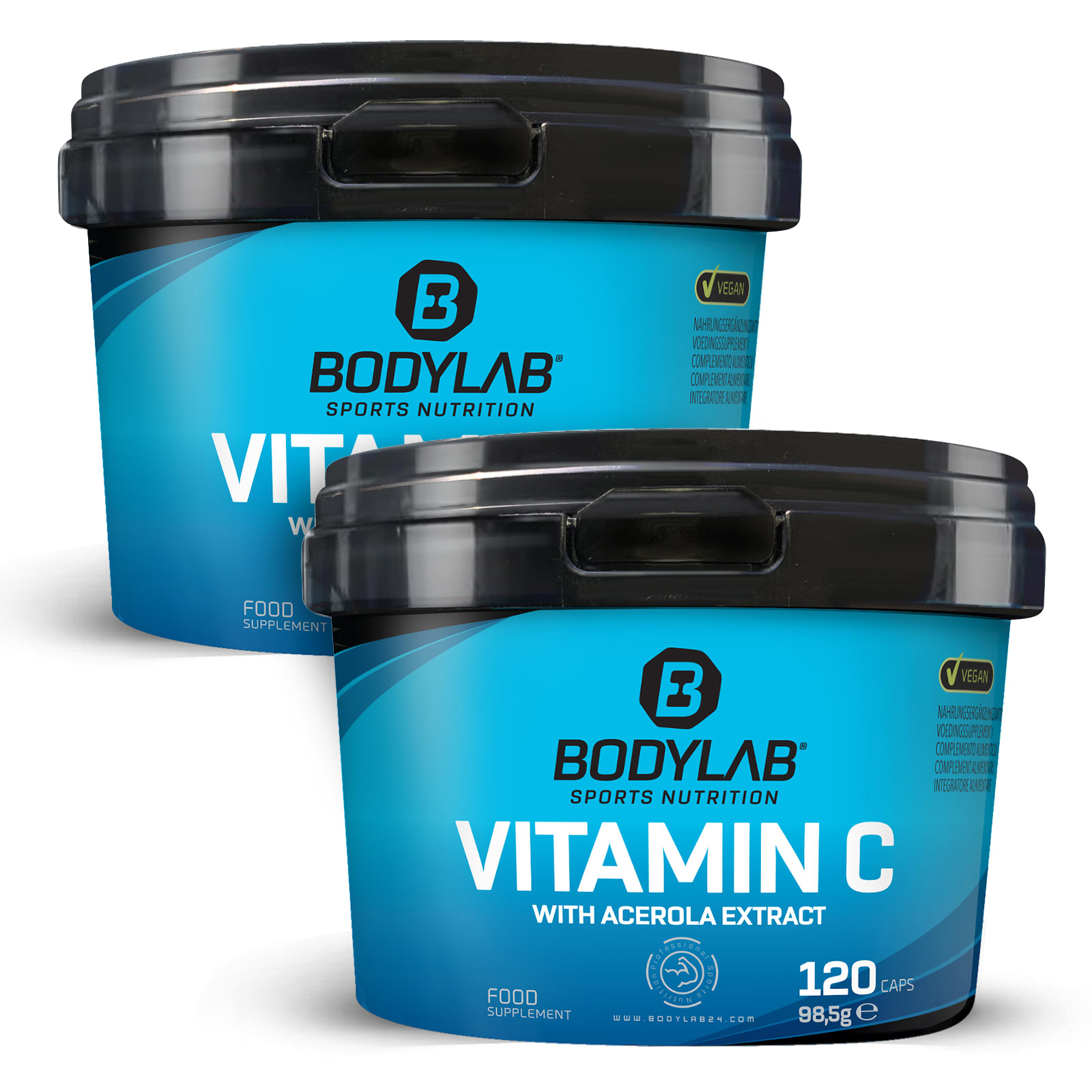 2 x Vitamine C (met acerolaextract) (120 capsules) | Bodylab Shop