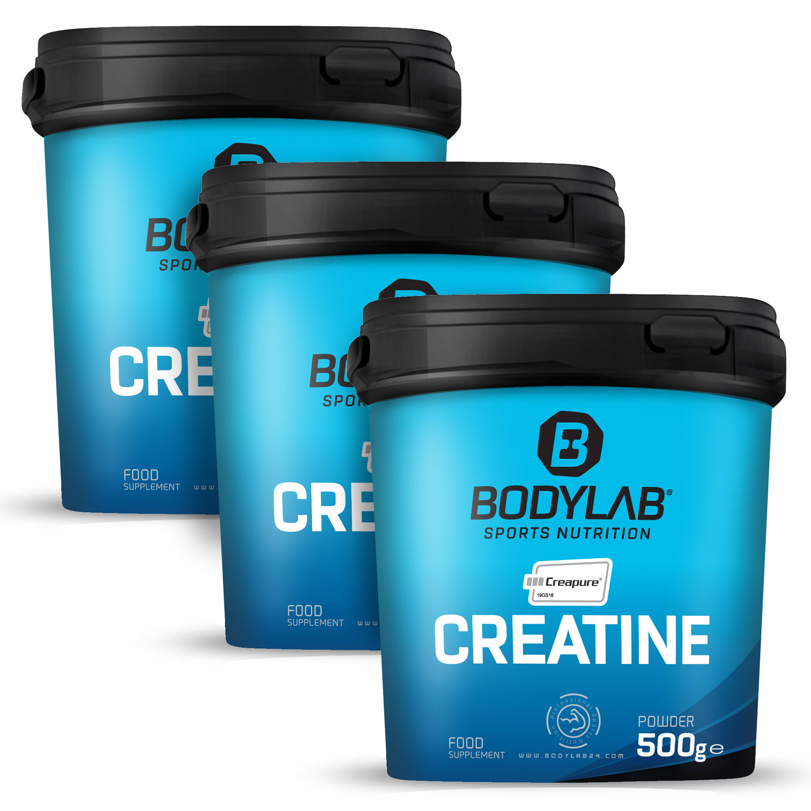 3 x Creatine (Creapure®) (500 g) | Bodylab Shop
