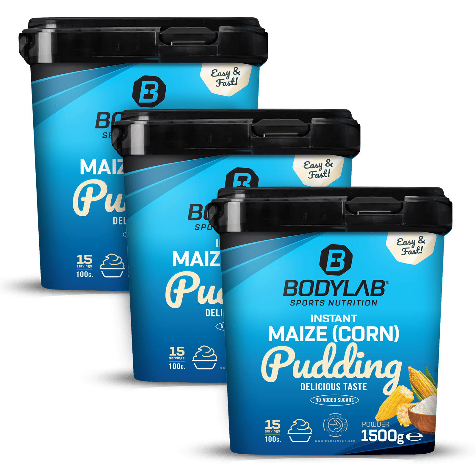 3 x Instant Maize (corn) Pudding (3 x 1500g) van Bodylab24 kopen ...