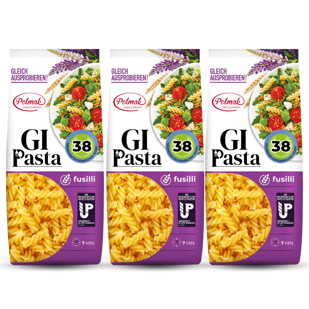 GI Pasta 38 Fusilli (3x250g)
